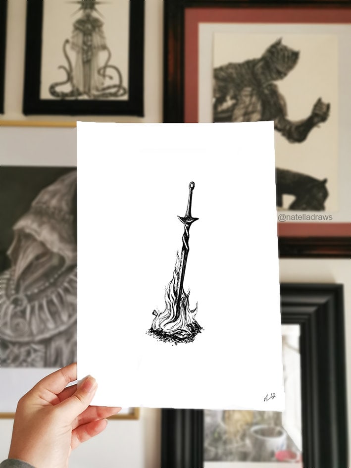 Dark Souls Bonfire Drawing