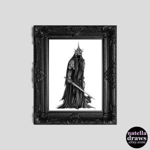 Witch King of Angmar, Lord of the Rings Ringwraith Print, Nazgul Art ...