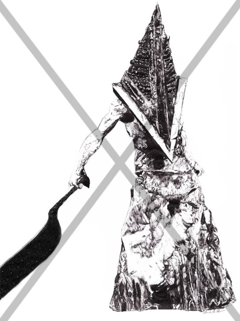 Silent Hill Pyramid Head Art Pyramid Head Poster Silent Hill - Etsy ...