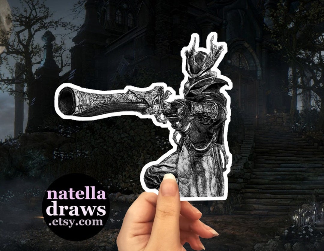 Bloodborne Hunter Sticker, Dark Souls Sticker, Gaming Hunter Sticker - Etsy