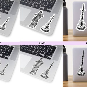 Elden Ring & Dark Souls Sticker Pack, Stake of Marika, Bonfire, Elden ...
