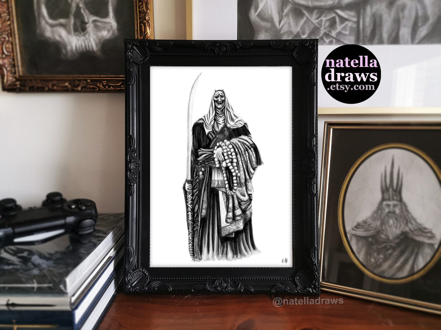 Corrupted Monk Sekiro Art Print Japanese Hannya Mask Print | Etsy