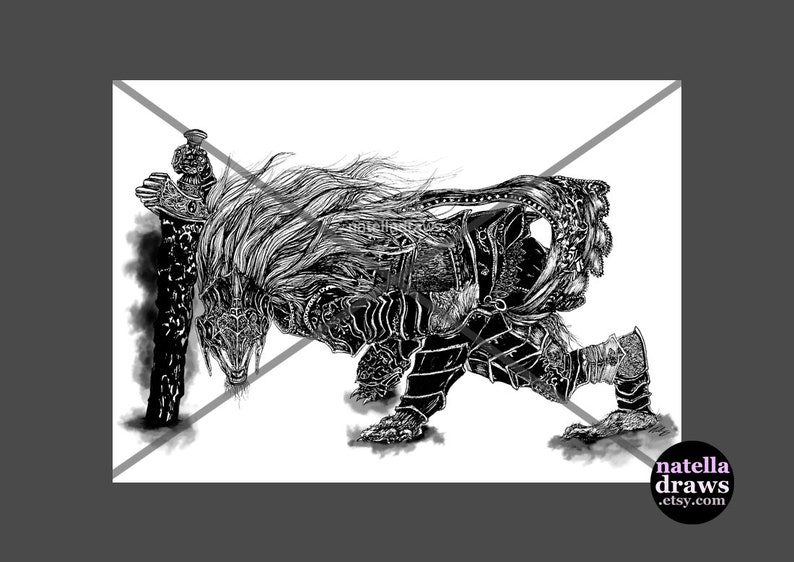 Elden Ring Maliketh the Black Blade Art Print, Elden Ring Poster - Etsy