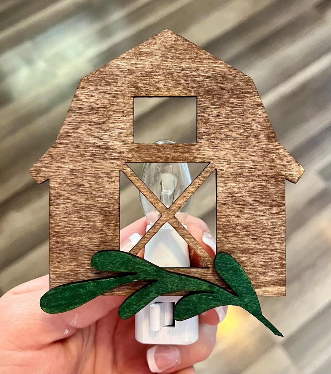 Wooden Barn Night Light - Etsy