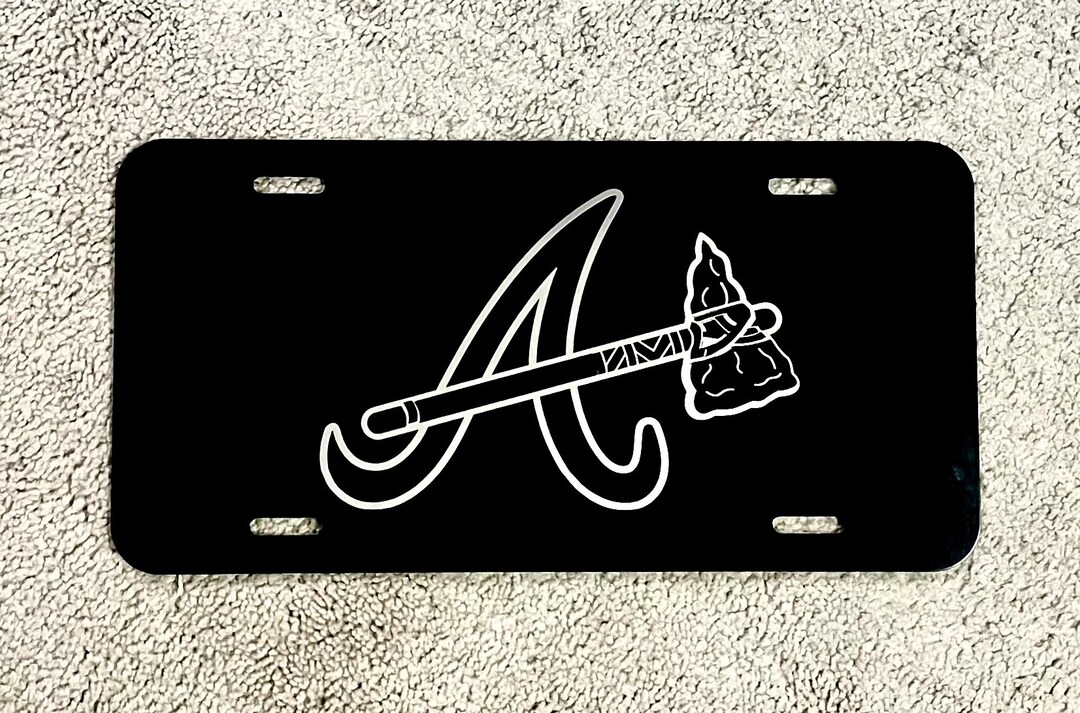 Braves Black Car Tag - Etsy