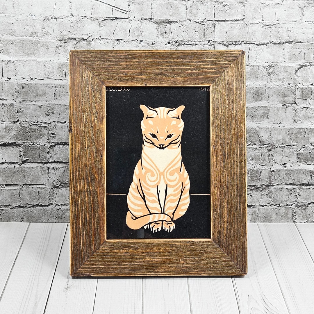 Wide Brown Rustic Barnwood Frame - Custom Sizes - Etsy