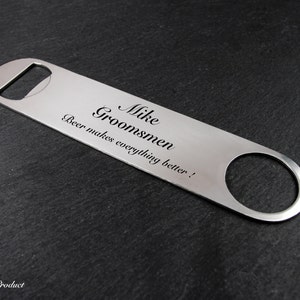 Bar Key Opener Engraved Stainless Steel Bottle Wedding, Event ...