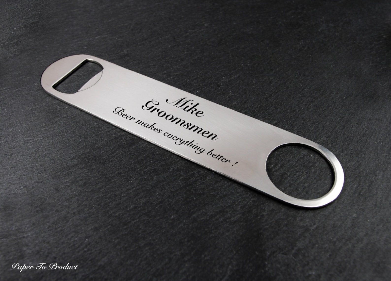 Bar Key Opener Engraved Stainless Steel Bottle Wedding Event | Etsy