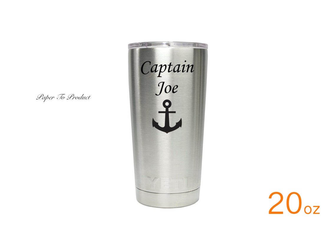 Yeti Rambler Tumbler Black Engraved 20oz Custom Monogram | Etsy