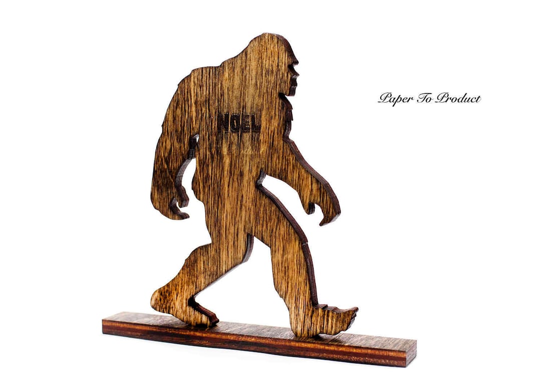 8" Sasquatch, Yeti, Big Foot, Skunk Ape // Laser Cut & Engraved Award ...