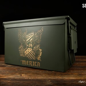Ammo Box Custom Engraved 50 Cal Monogram Gift Present Groomsmen ...