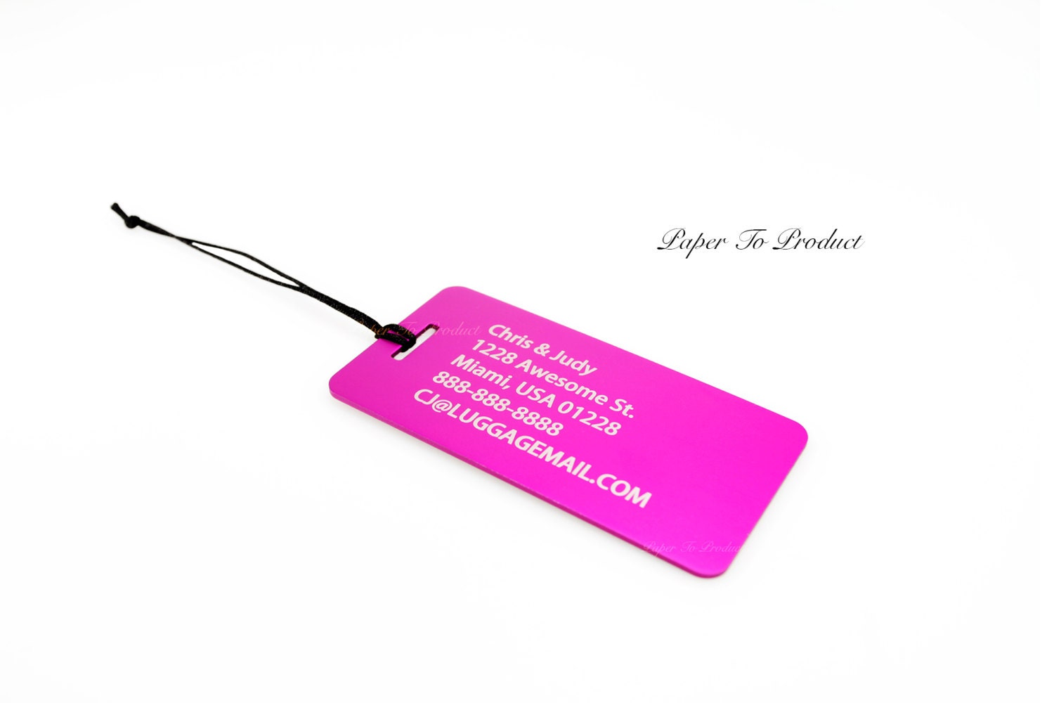 Luggage Tag Aluminum Bag Name, Address Label, Travel,children's ...
