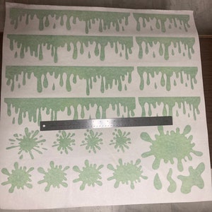 Large Slime Stickers and Borders for Ghostbusters or Sci-fi Decorating ...