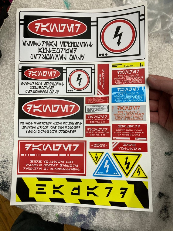 Star Wars Inspired Danger High Voltage Misc. Sticker Set - Etsy