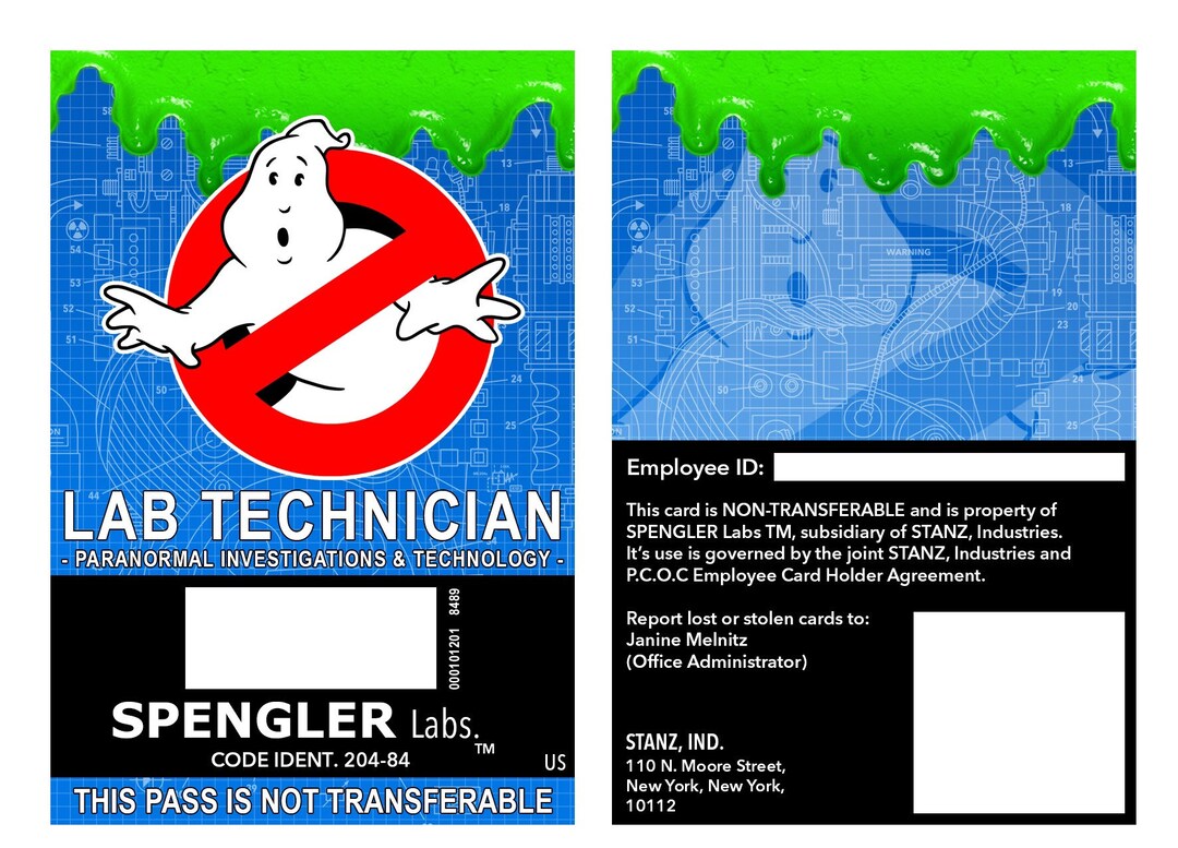 Ghostbusters Inspired ID Badges Stickers - Etsy