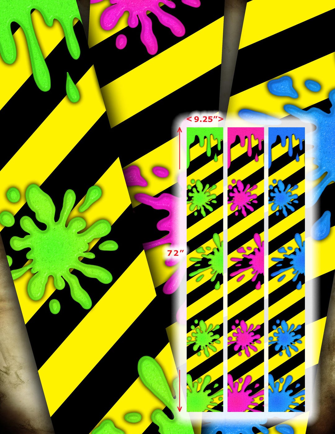 Slime Hazard Halloween Porch Sign Decal - Etsy