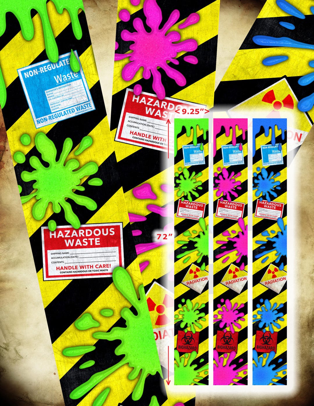 Toxic Slime Hazard Porch Sign Decal - Etsy