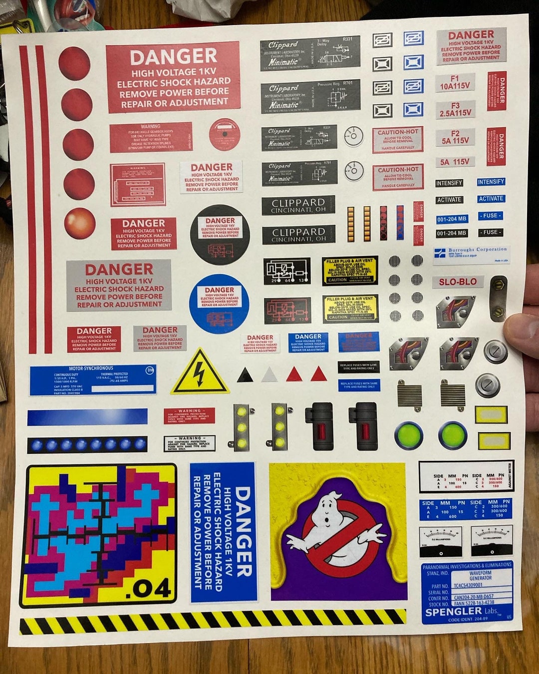 Custom Stickers for Kids Size Ghostbusters Blue Proton Pack and Wand - Etsy