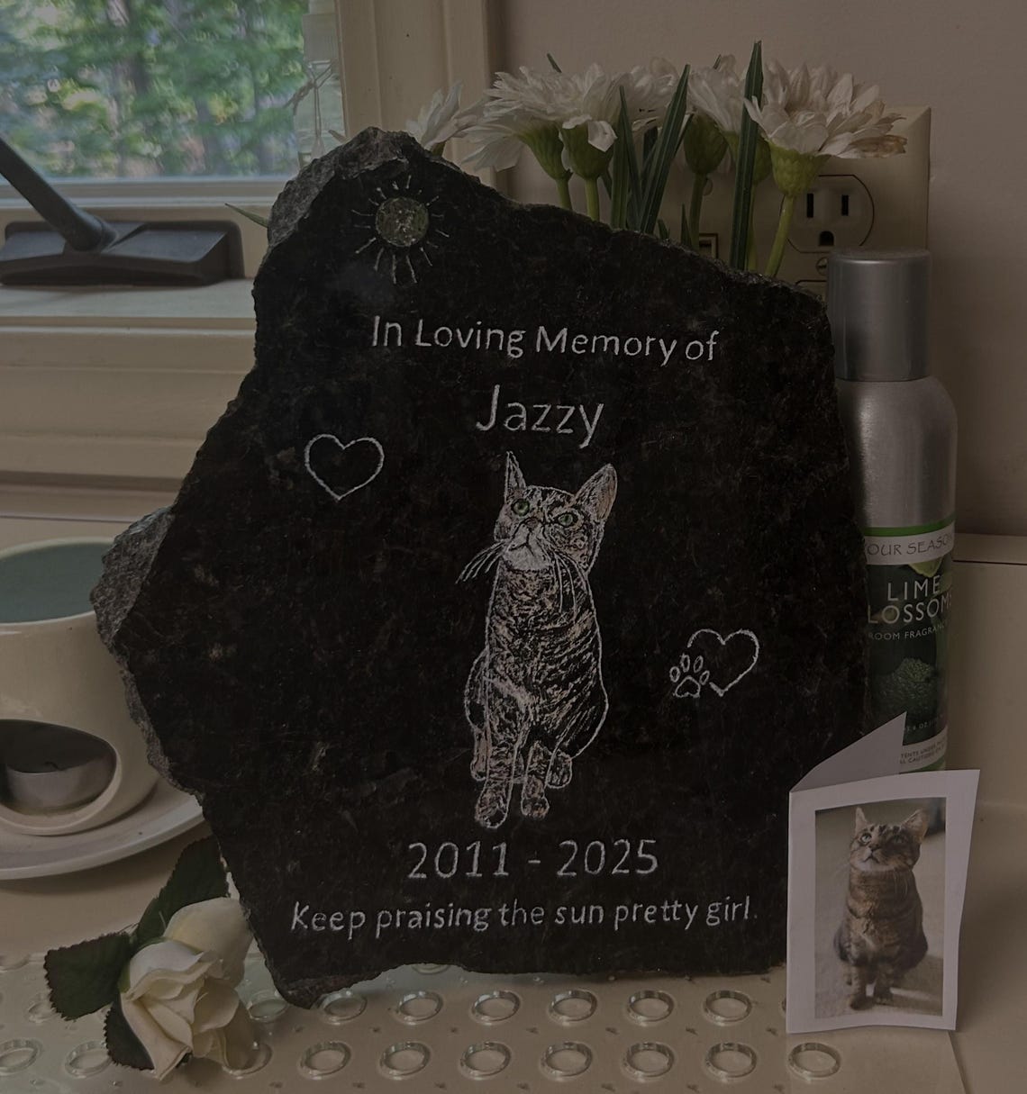 COLOR Dog Memorial Stone /CAT/ Horse / Bird Rough Cut Stone (NO Base ...