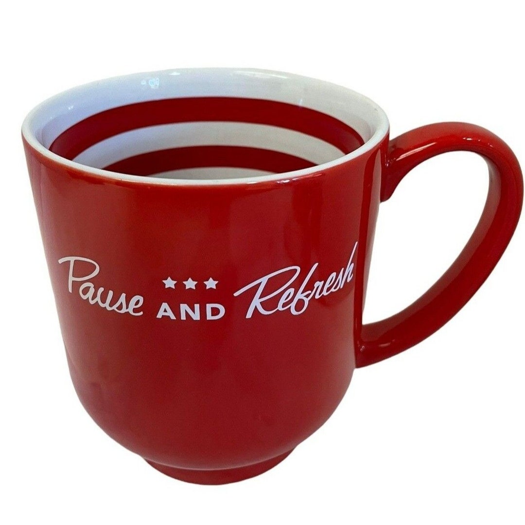 Coca Cola Pause and Refresh Coffee Mug Red White 4 1/2" X 5" 24OZ - Etsy
