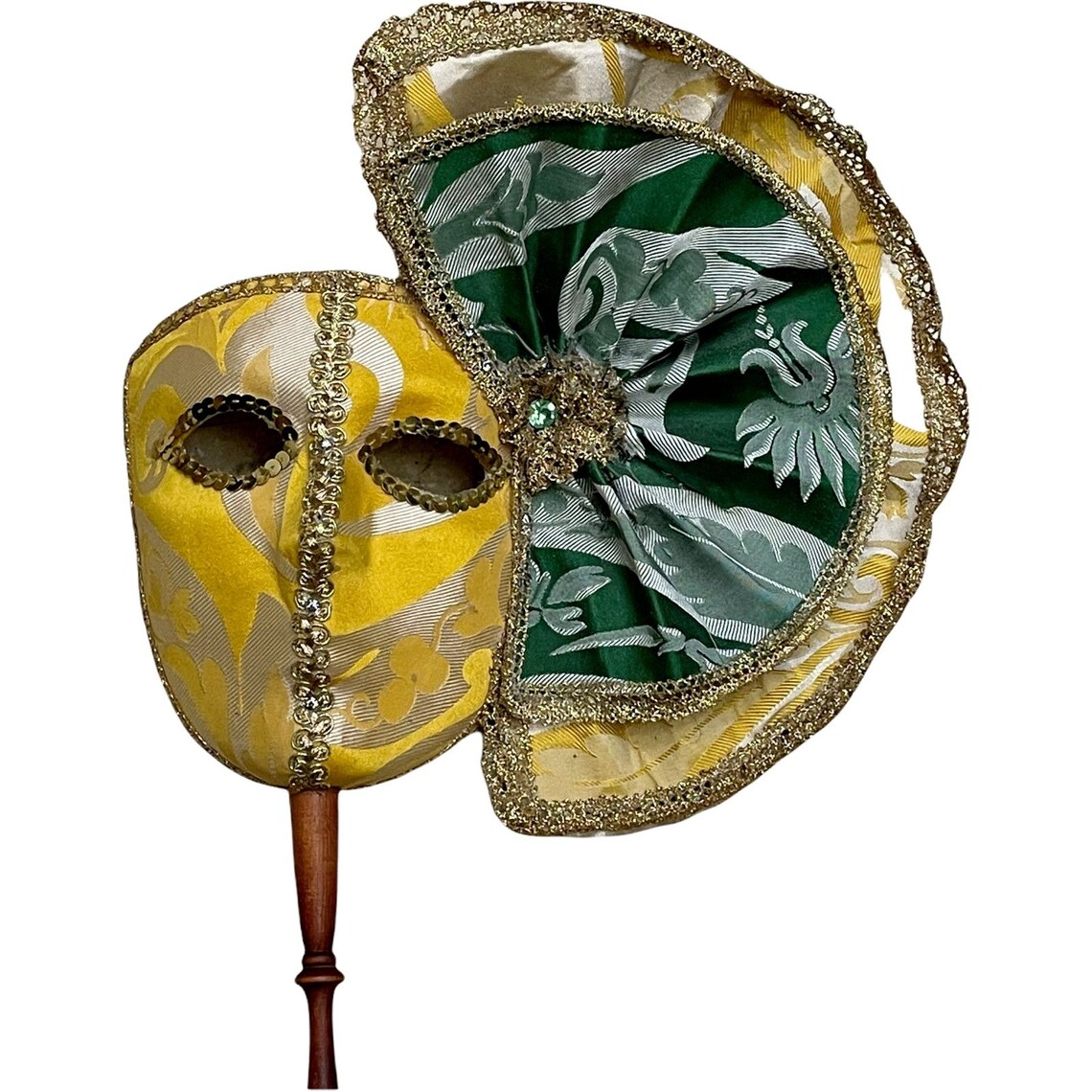 SOL Harlequin Stick Mask Carnival Decorative Venice Italy Venezia CA ...