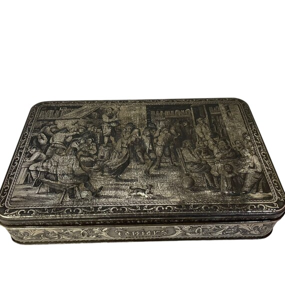 Vintage Collectible Cookies Tin Box De Beukelaer Metal Embossed 12.5 x 8 x 2.5 Etsy France