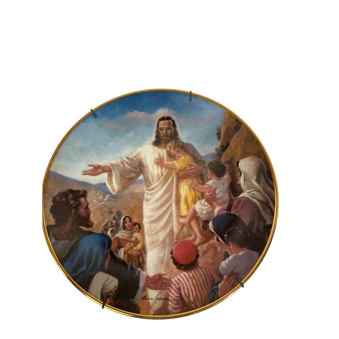 Hamilton Collection Jesus the Childrens Friend Plate Sallman Religious ...