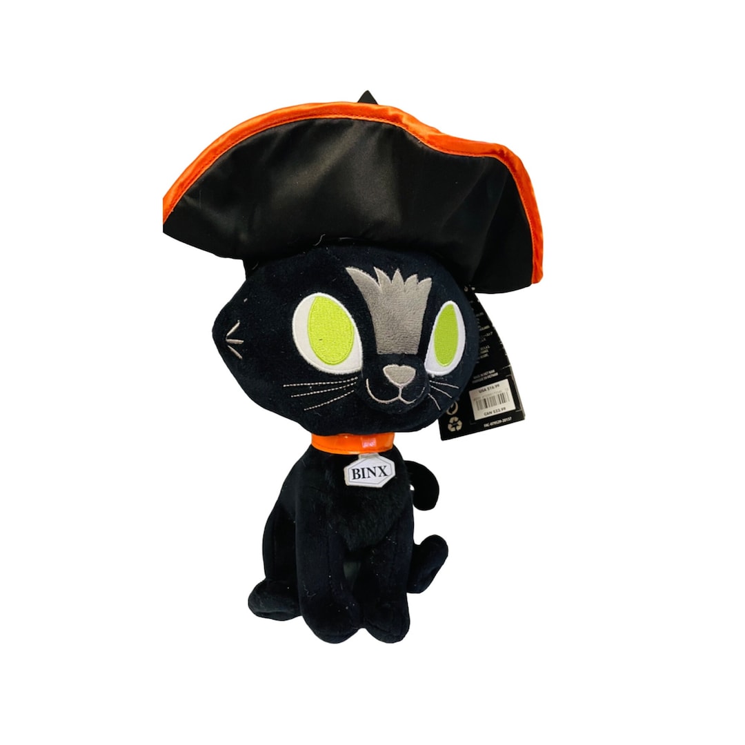 Disney Binx Plush Cat 11 Inches Halloween Black Cat With Hat Polyester ...