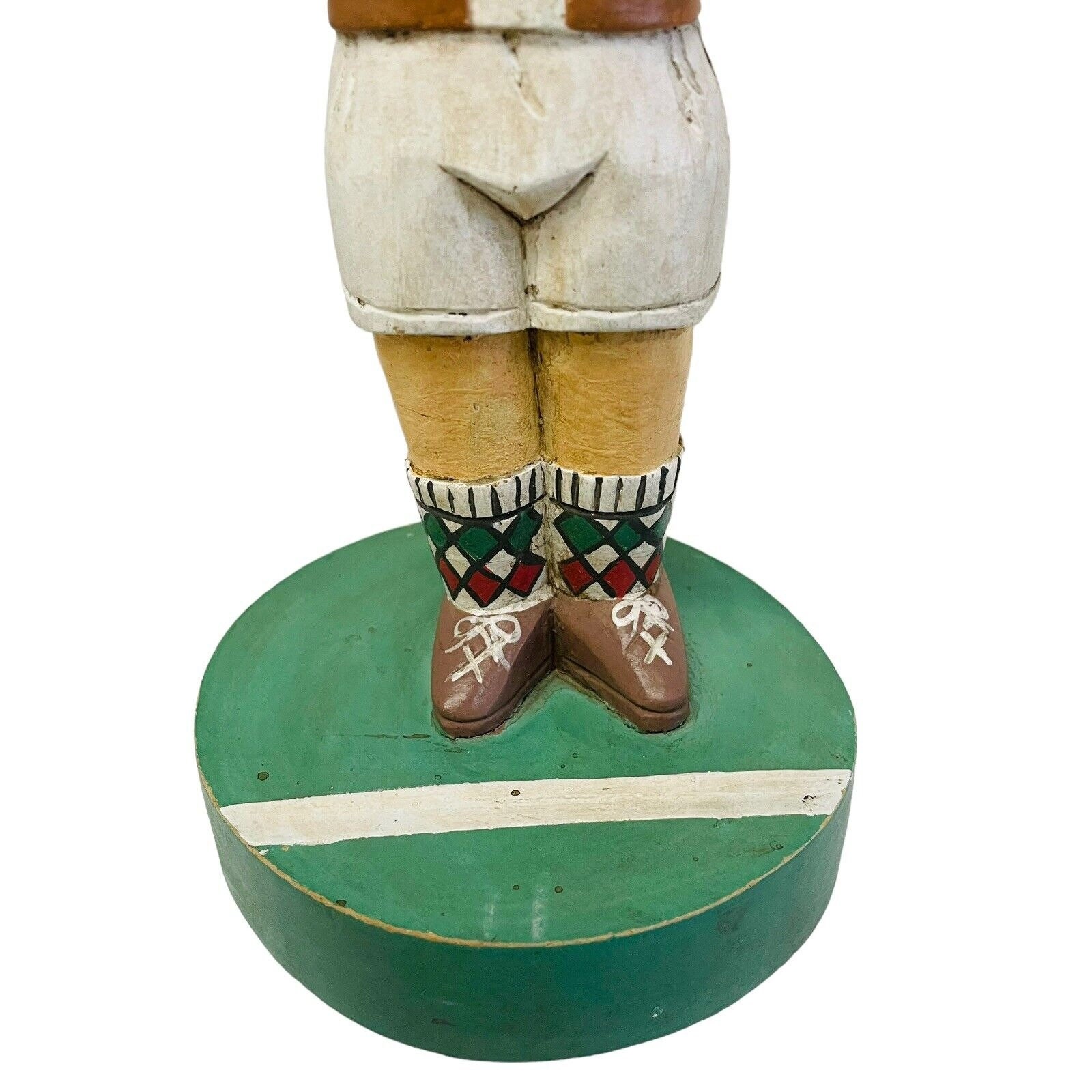 Vintage Golf Man Figurine Playing Golf Wood Moveable Arms Craved Wood ...