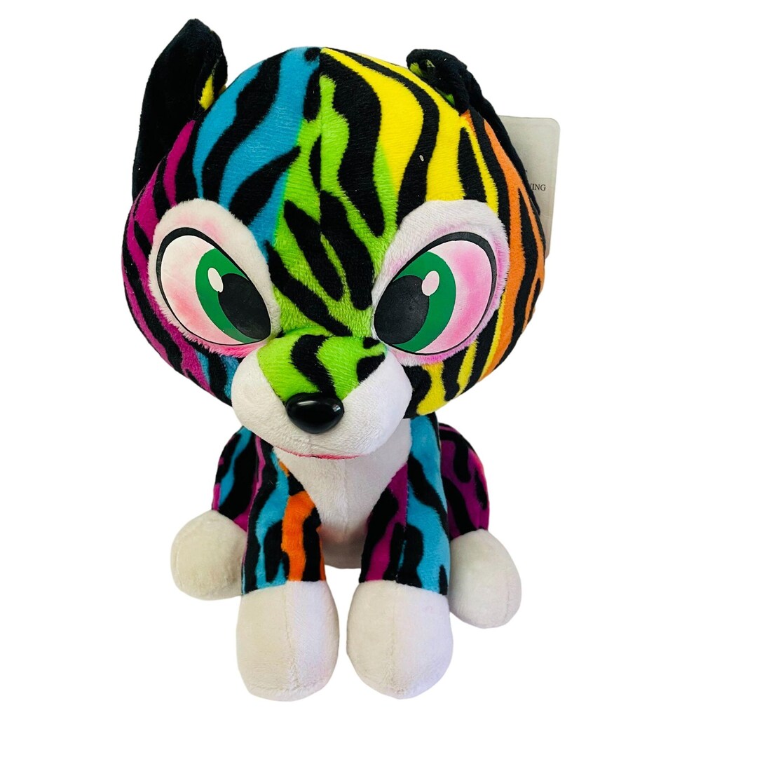 Ideal Toys Direct Rainbow Zebra Plush Stuffed Animal Polyester Fibers ...