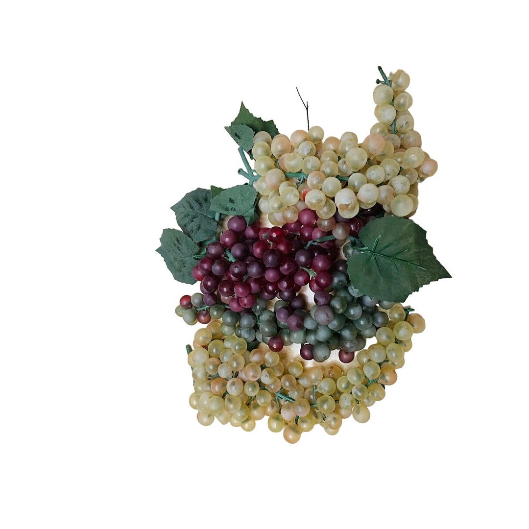 Vintage Artificial Plastic Rubber Grapes Assorted Colors Fruit Decor - Etsy