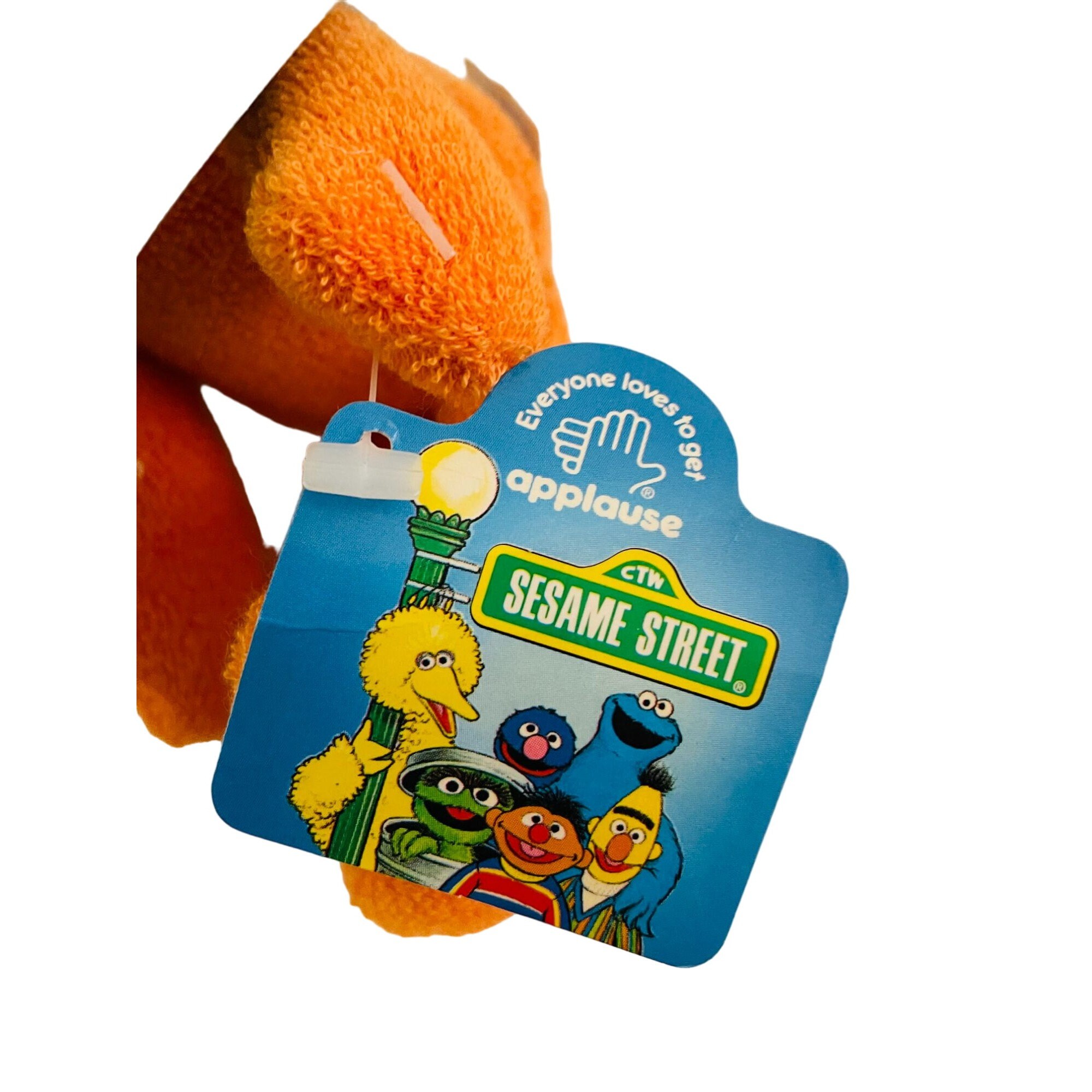 Vintage Sesame Street Water Buddy Zoe Bath Tub Plush Toy Orange With ...