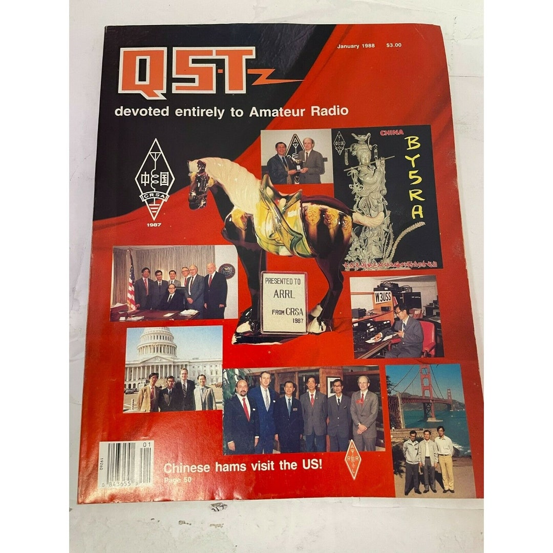 Vintage QST Magazine January 1988 China AEA PK-232 Heathkit HK232 Arrl ...