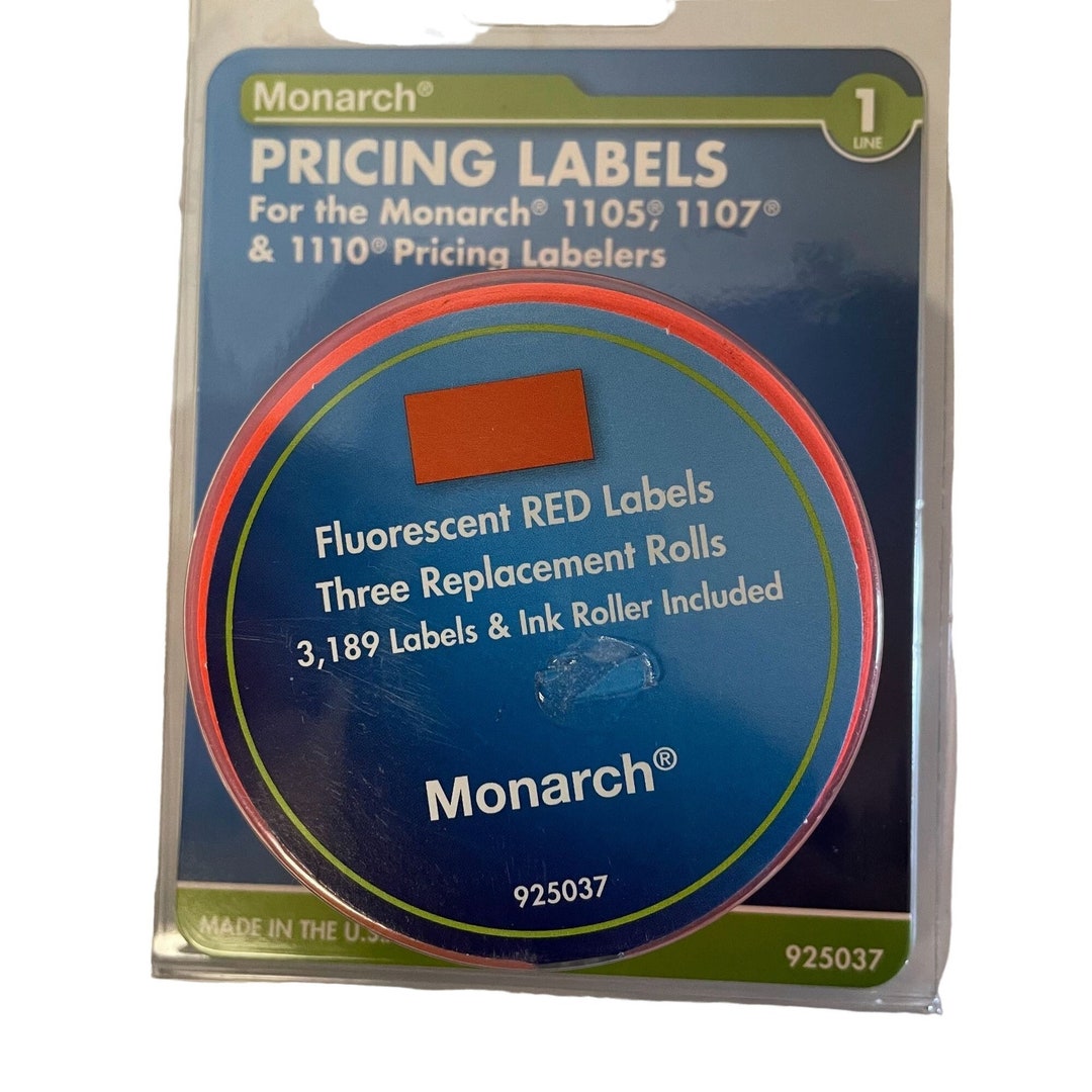 Monarch Pricing Labels 1 Line for 1105 1107 1110 Pricing Labeler 3 ...