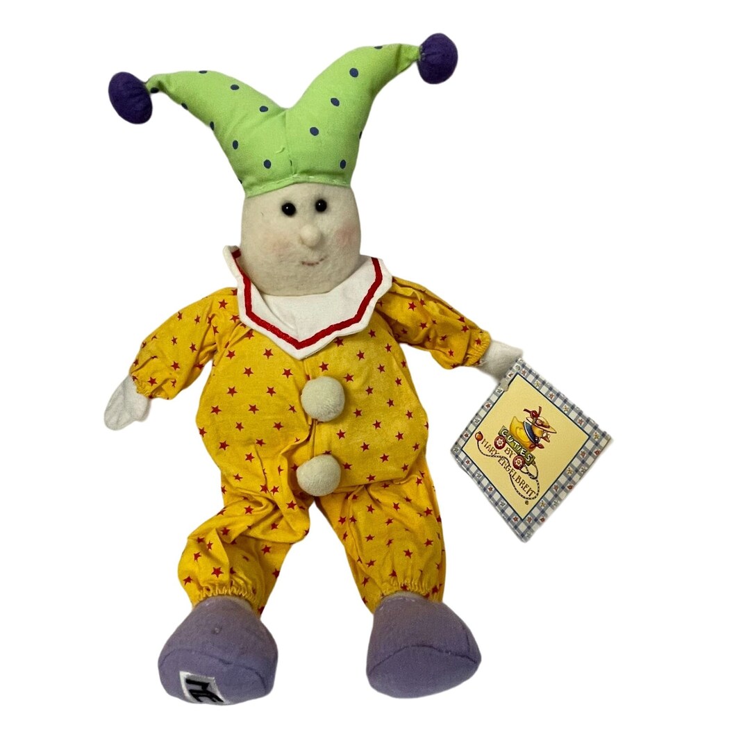 Vintage Enesco Clown Jester Gregory Cuties by Mary Engelbreit Stuffed ...