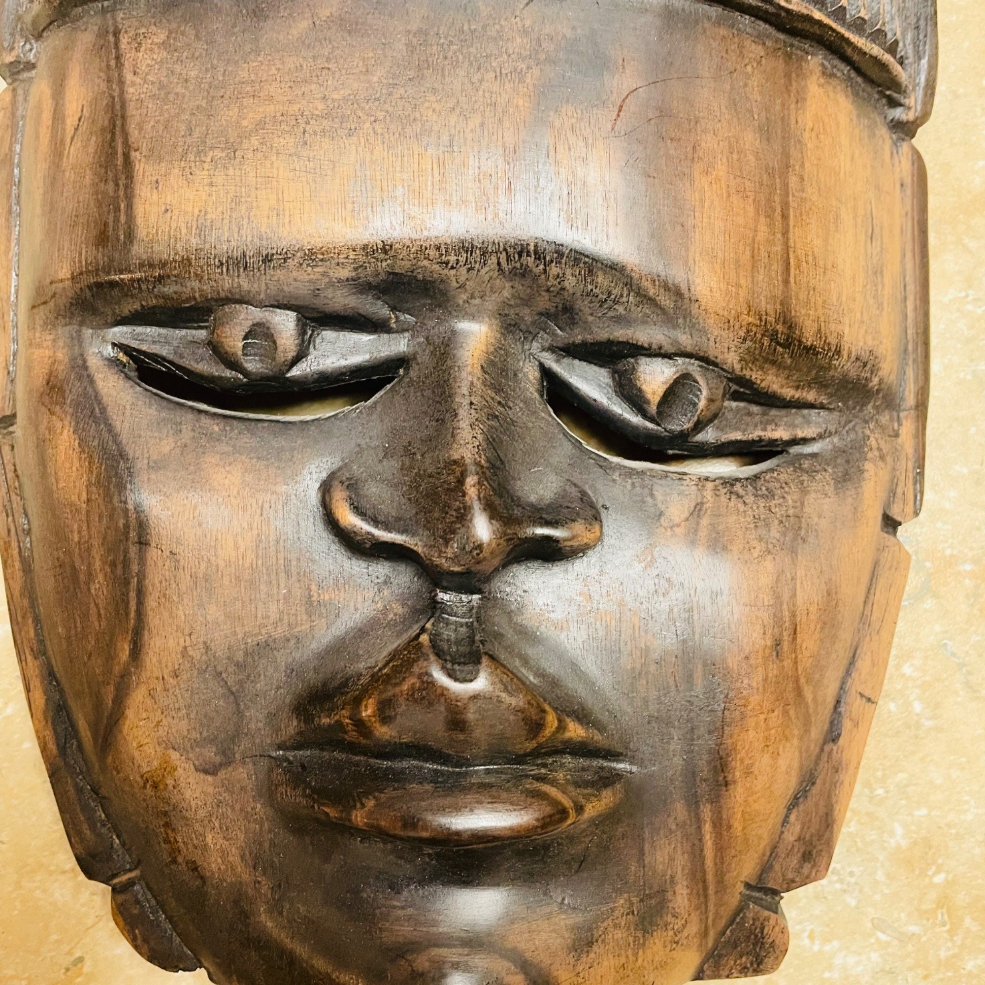 Hand-carved African Tribal Wooden Mask Wall Hanging 12" Tall - Etsy