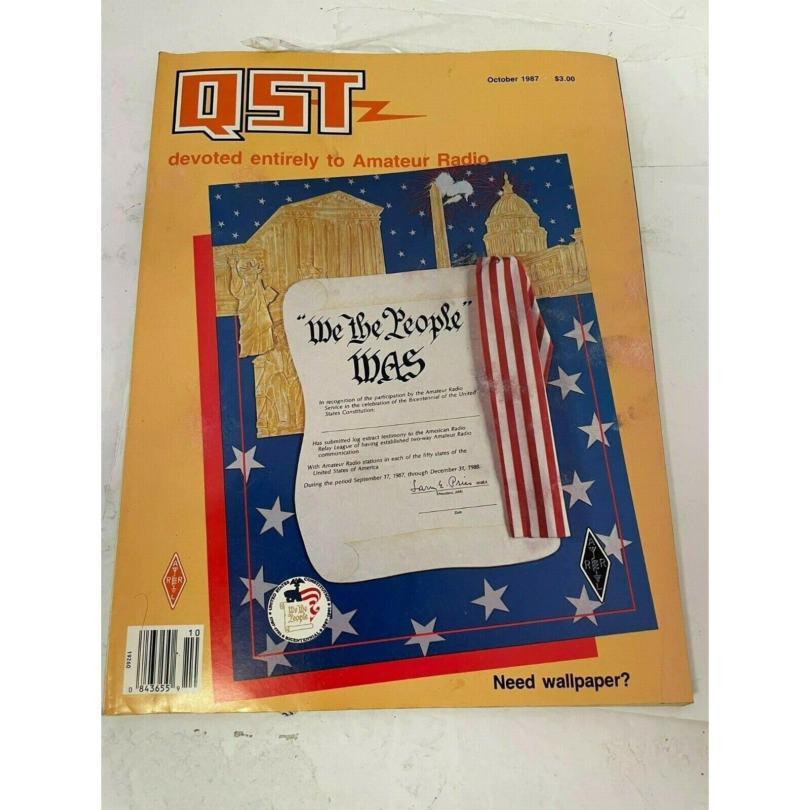 Vintage QST Magazine October 1987 Icom IC-275A 2-meter Receiver Tech ...