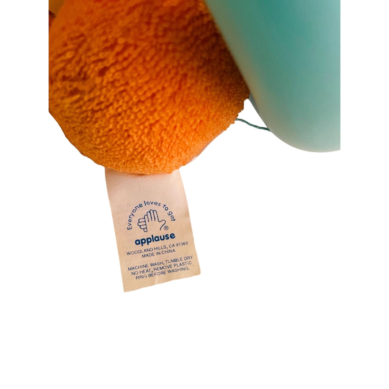 Vintage Sesame Street Water Buddy Zoe Bath Tub Plush Toy Orange With ...