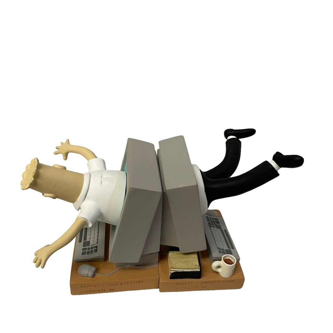 Figi Bookends Dilbert Comic Cartoon User Unfriendly Bookends Computer ...