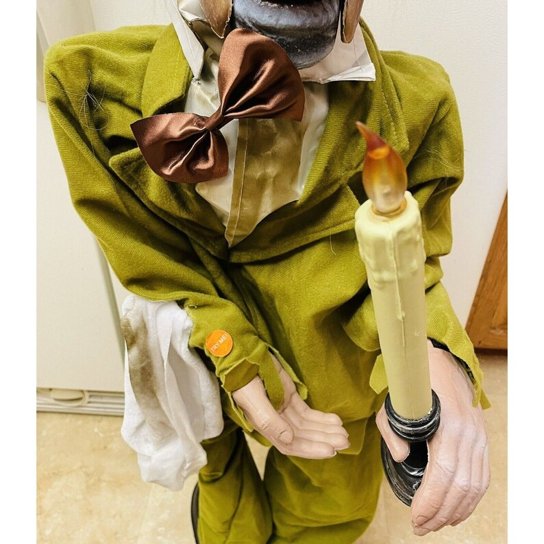 Spooky Village Animated Butler Halloween Prop Sound Activated 36 Tall ...