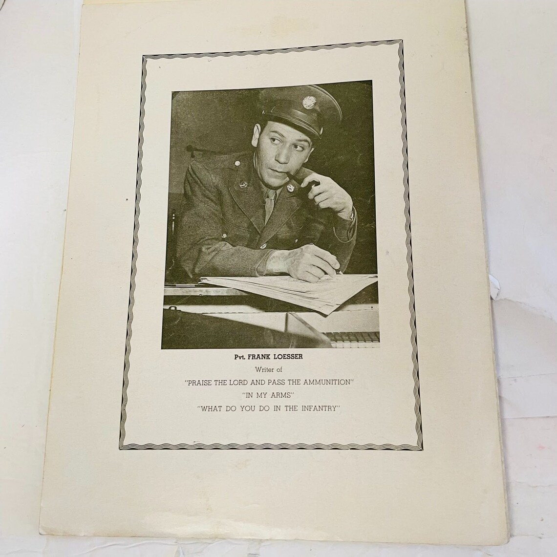Vintage Frank Loesser Sheet Music What Do You Do in the Infantry 1943 ...