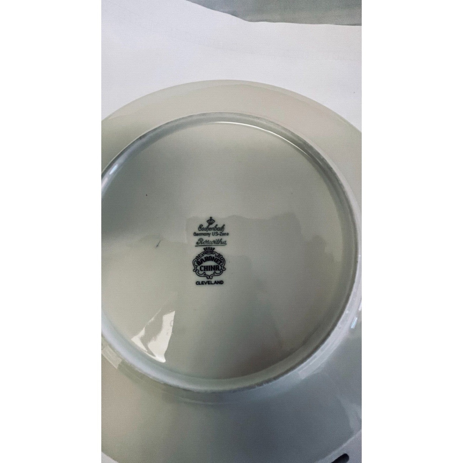 Eschenbach Baronet China White Dinner Plate Bavaria Germany Pink ...