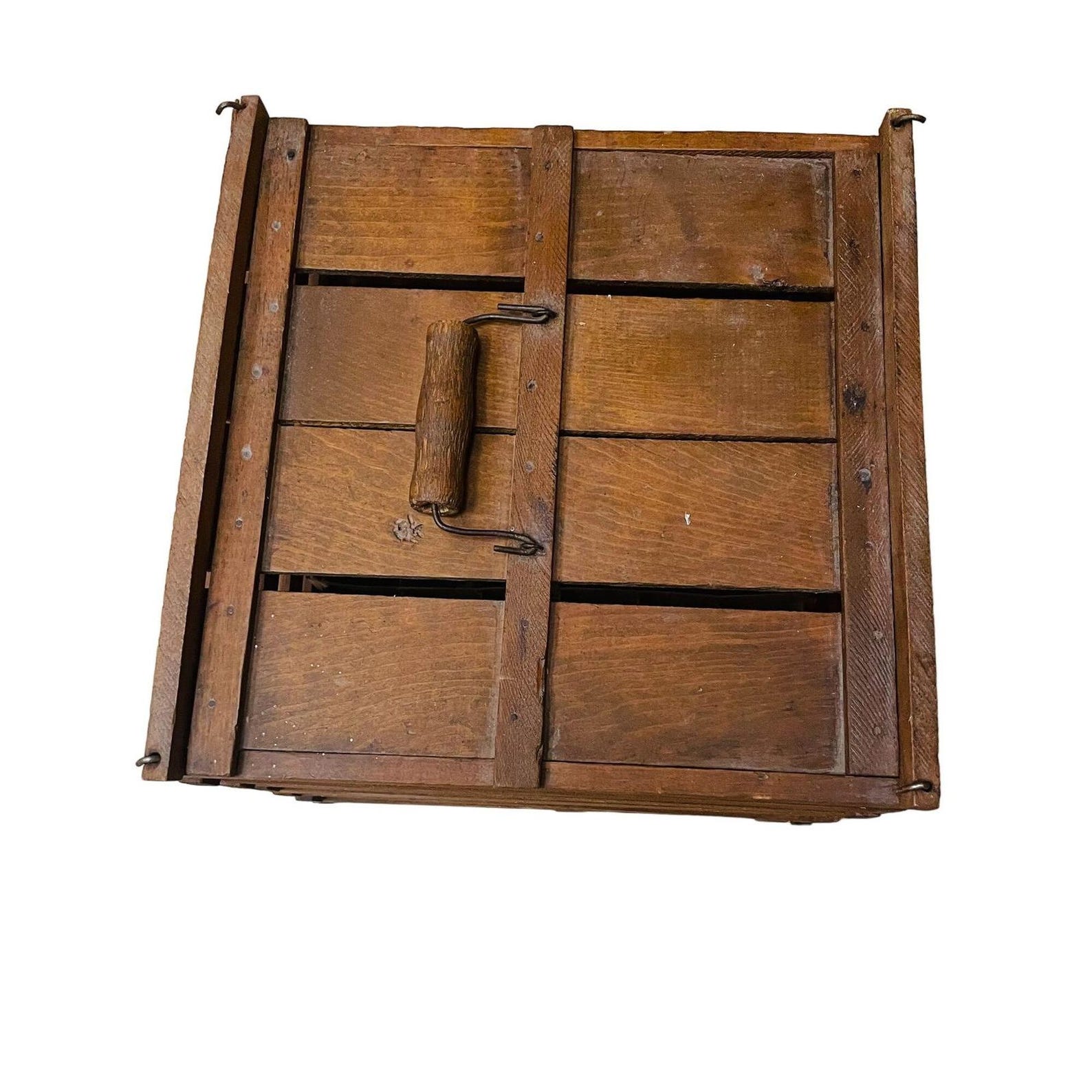 Vintage Wooden Fruit Crate Vegetable Carrier Farmhouse Rustic Decor ...