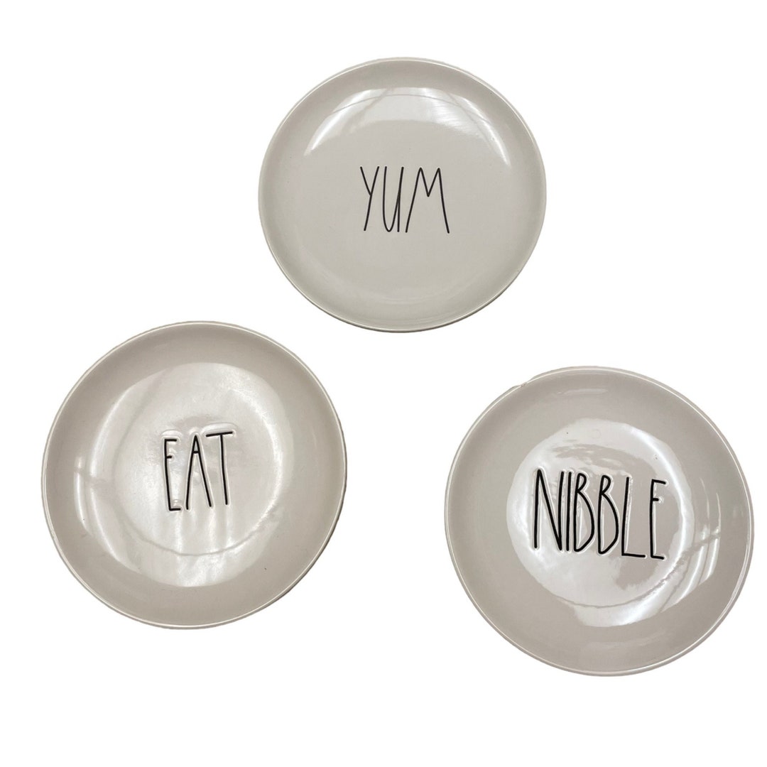 RAE DUNN Ceramic Set of 3 Servappetit Ceramic Appetizer Dessert Plates ...