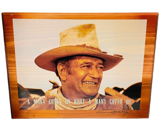 16" John Wayne Courage Tin Metal Sign - SIGNBOX-QLN720147 - Etsy