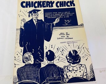 1945 Choir / Children's Song Sheet Music Chickery Chick by Sylvia Dee ...
