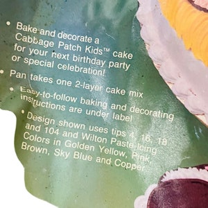 Wilton Cabbage Patch Kids Cake Pan 1984 Aluminum - Etsy