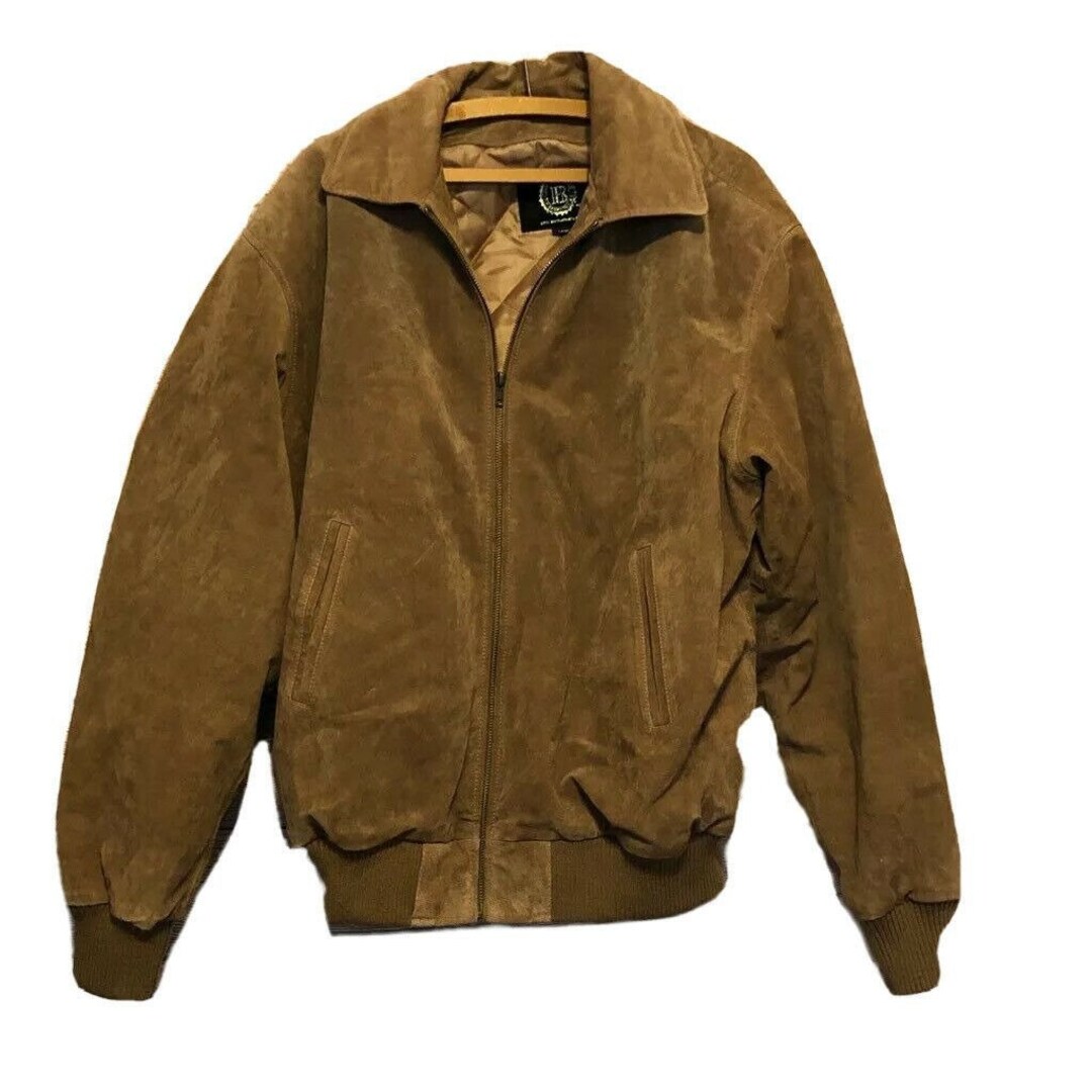 Bradford Exchange Mens Bomber Jacket Brown Lined Bald Eagles Leather ...