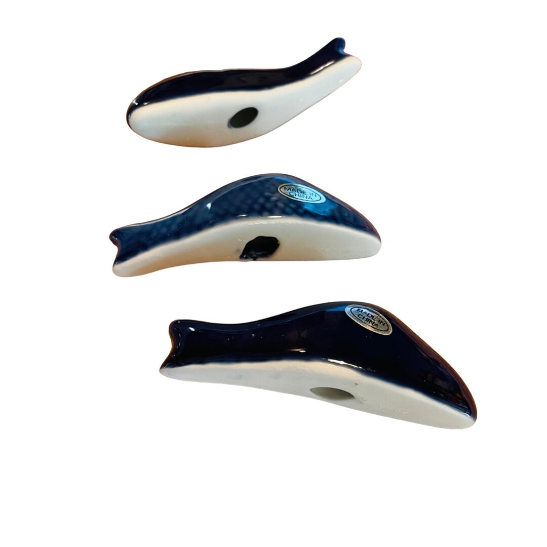 Blue Whale Ceramic Chopstick Knife Rests Holder Set of 3 - Etsy