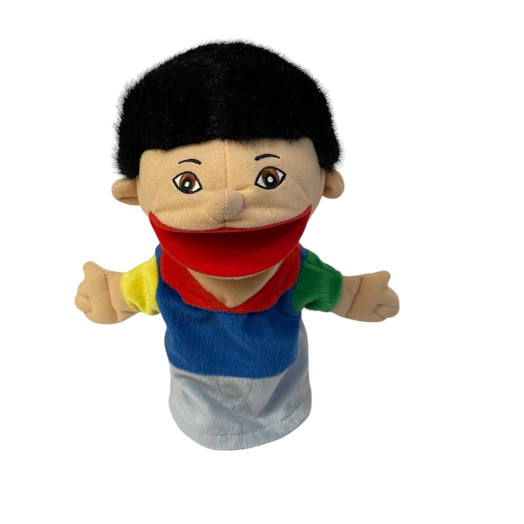 Lakeshore Hand Puppet Kids Asian Boy Learning Toy for Pretend Play 10.5 ...